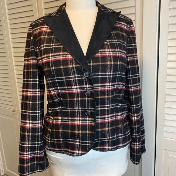 Think Tank | Jackets & Coats | Think Tank Wool Blend Tartan Plaid ...